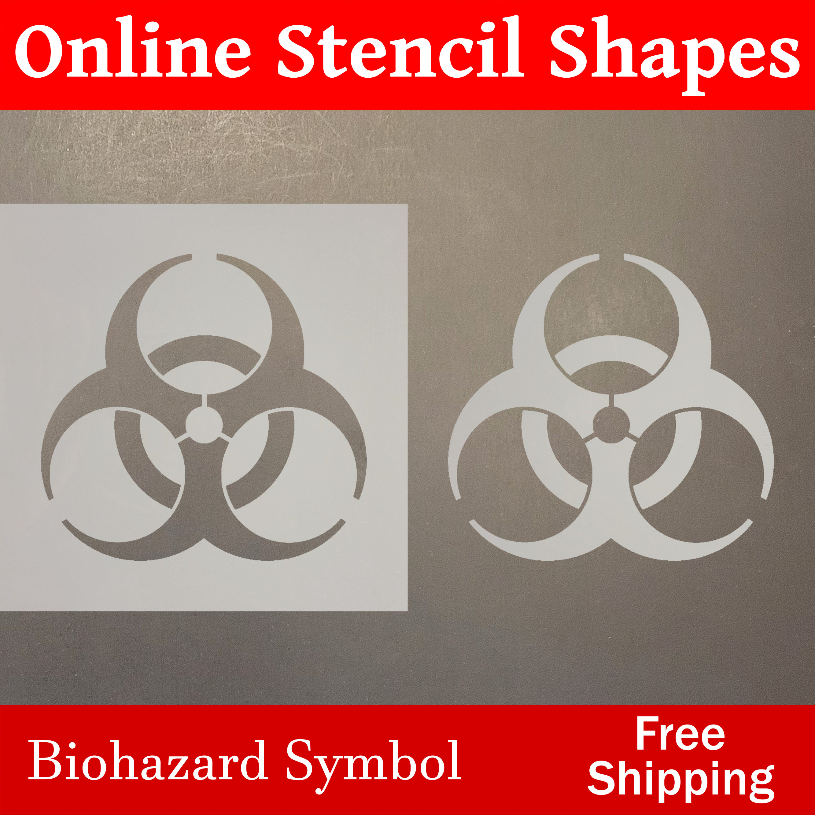Reusable Bio Hazard Symbol Mylar Stencil Plastic Art Template - Etsy