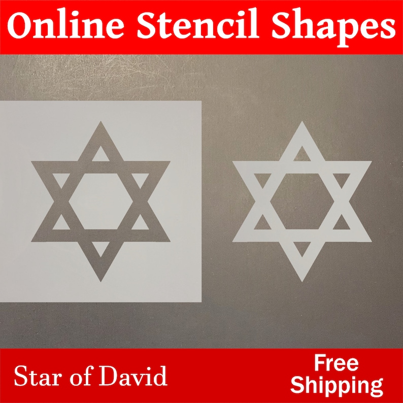 Reusable Star of David Mylar Stencil Plastic Art Template - Etsy