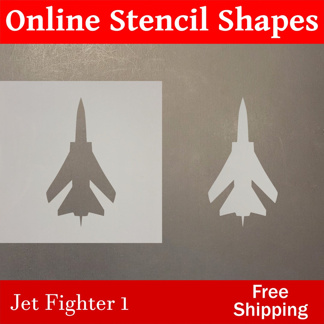 Reusable Jet Fighter 1 Mylar Stencil Plastic Art Template - Etsy
