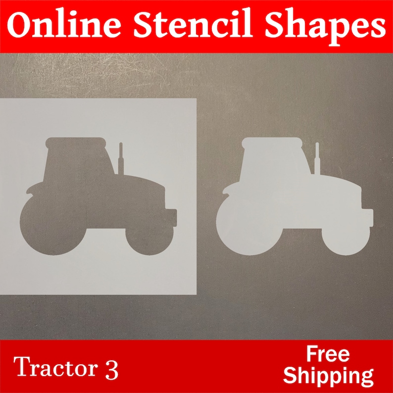 Reusable Tractor 3 Mylar Stencil Plastic Art Template - Etsy