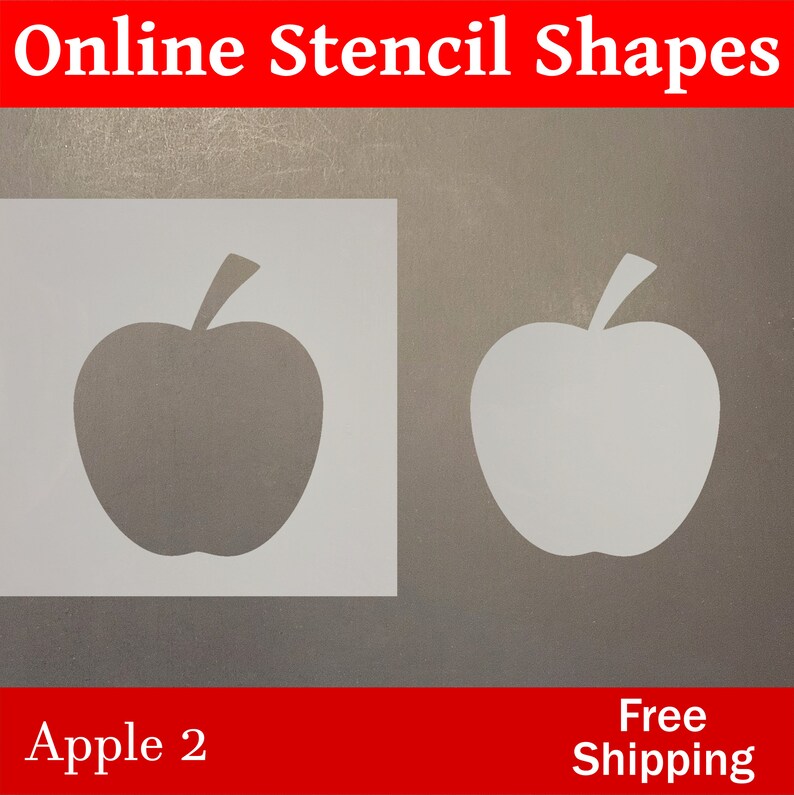 Reusable Apple 2 Mylar Stencil Plastic Art Template - Etsy