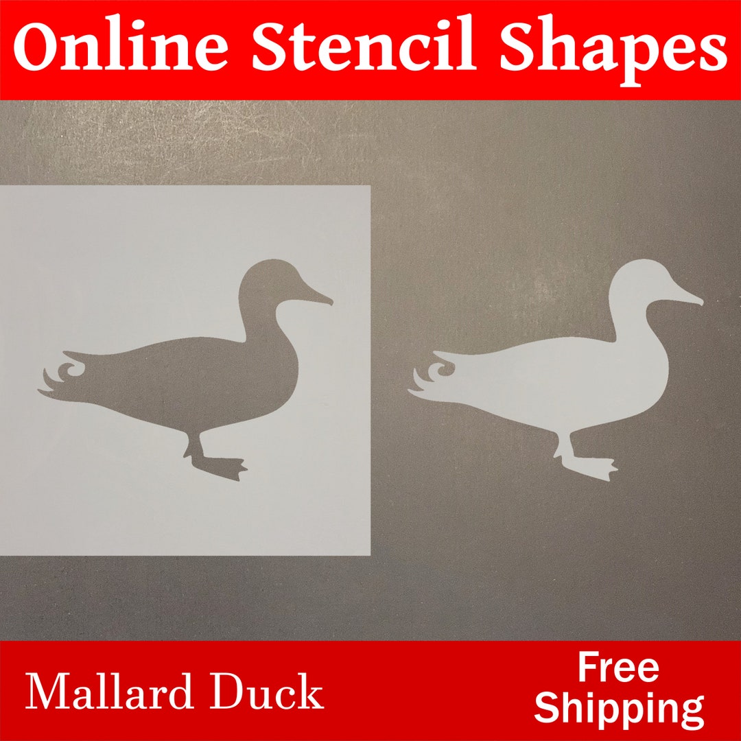 Reusable Mallard Duck Mylar Stencil Plastic Art Template - Etsy
