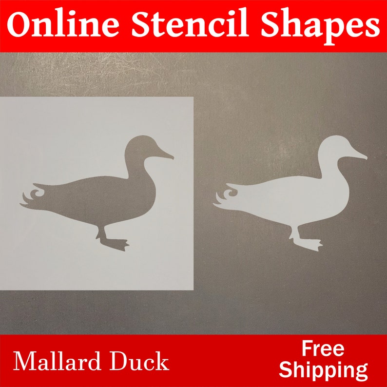 Reusable Mallard Duck Mylar Stencil Plastic Art Template - Etsy