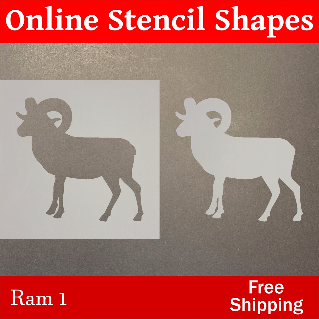 Reusable Ram 1 Mylar Stencil Plastic Art Template - Etsy