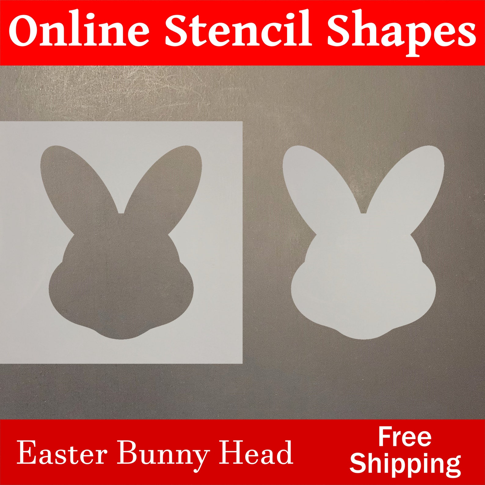 Reusable Easter Bunny Head Mylar Stencil Plastic Art Template - Etsy