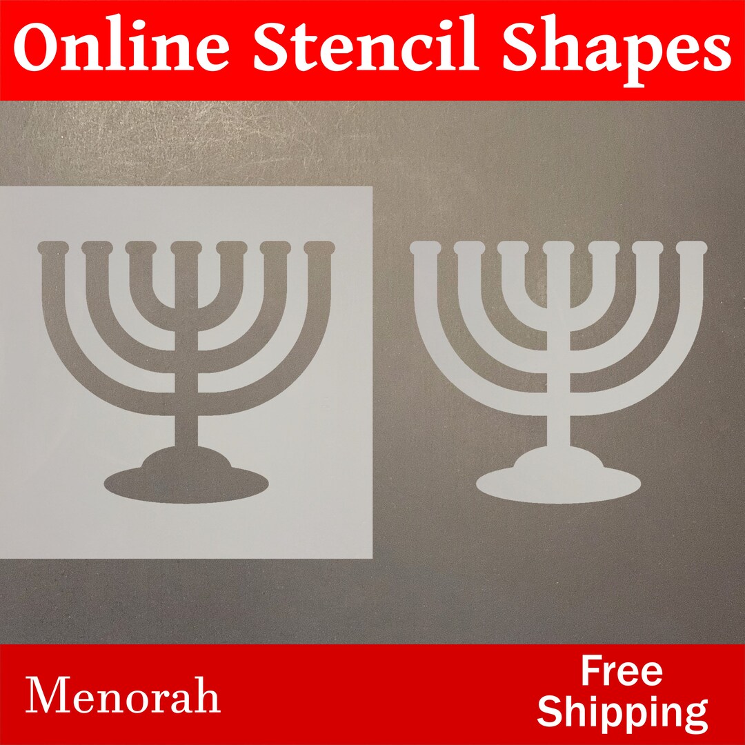 Reusable Menorah Mylar Stencil Plastic Art Template - Etsy
