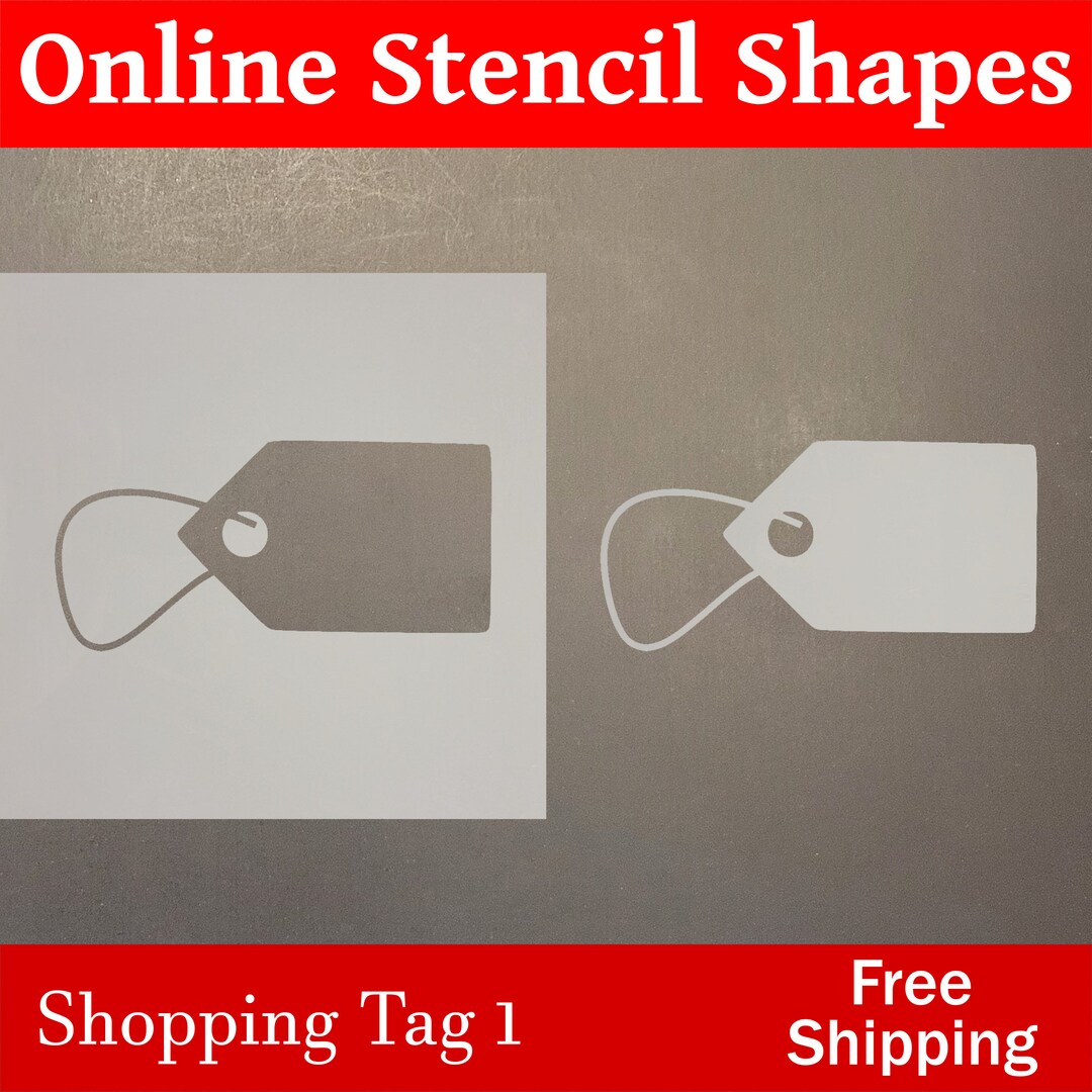 Reusable Shopping Tag 1 Mylar Stencil Plastic Art Template - Etsy