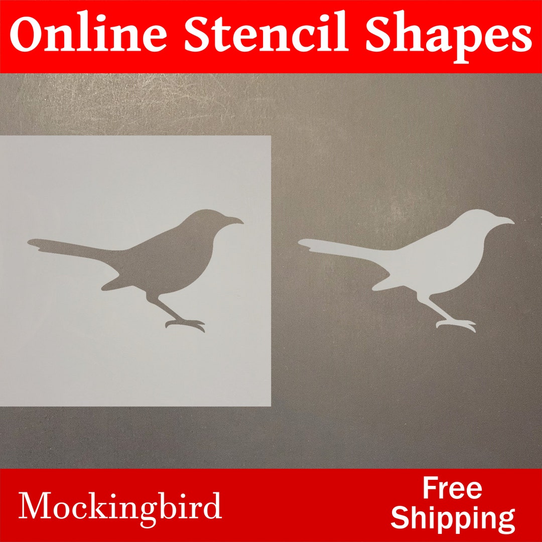 Reusable Mockingbird Mylar Stencil Plastic Art Template - Etsy