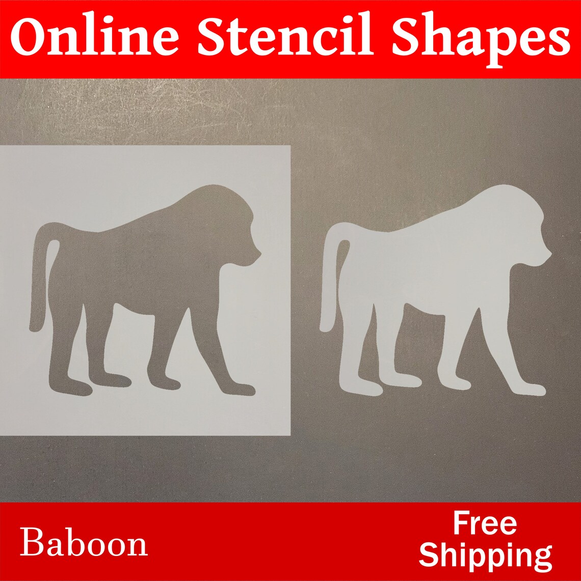 Reusable Baboon Mylar Stencil Plastic Art Template - Etsy