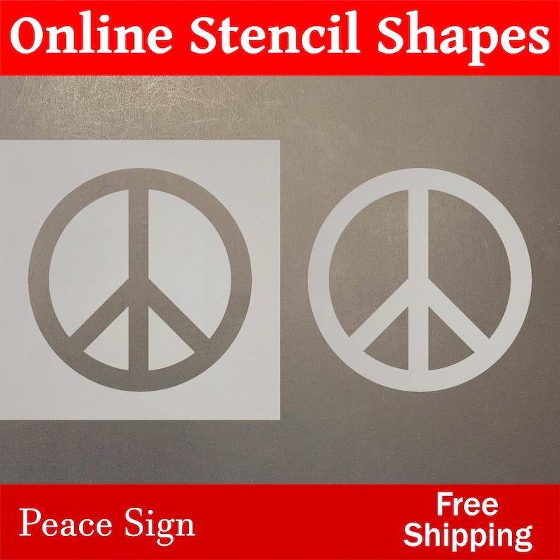 Reusable Peace Sign Mylar Stencil Plastic Art Template - Etsy