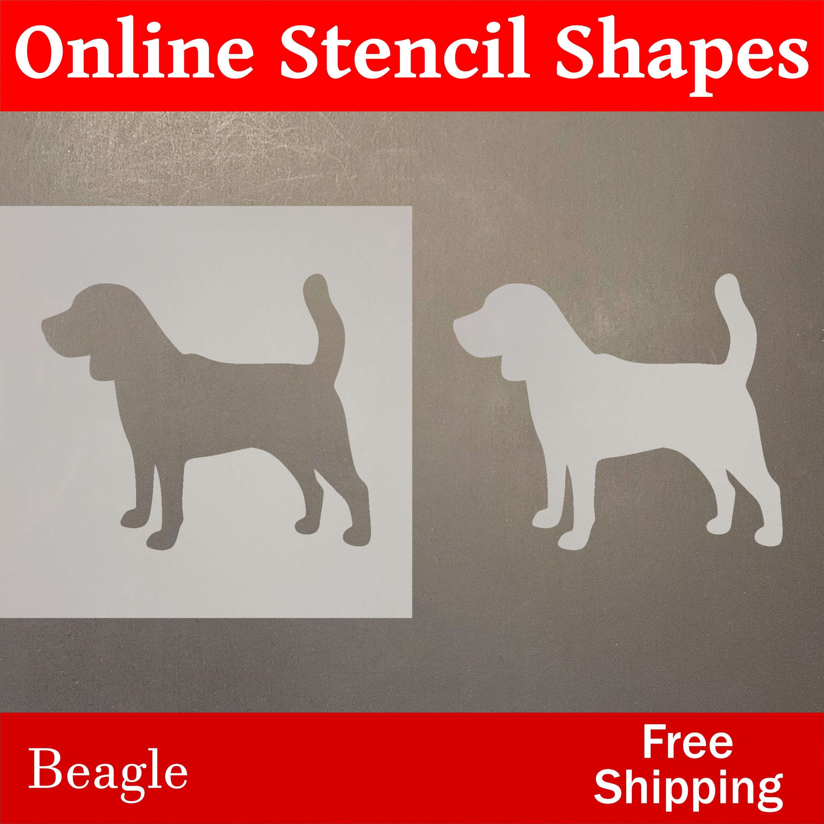 Reusable Beagle Mylar Stencil Plastic Art Template - Etsy