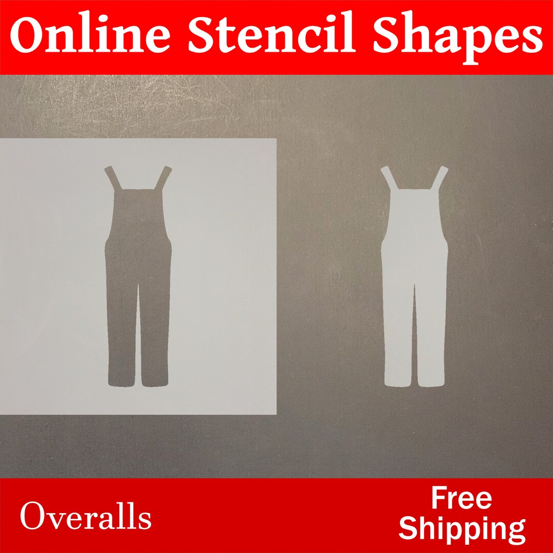 Reusable Overalls Mylar Stencil Plastic Art Template - Etsy
