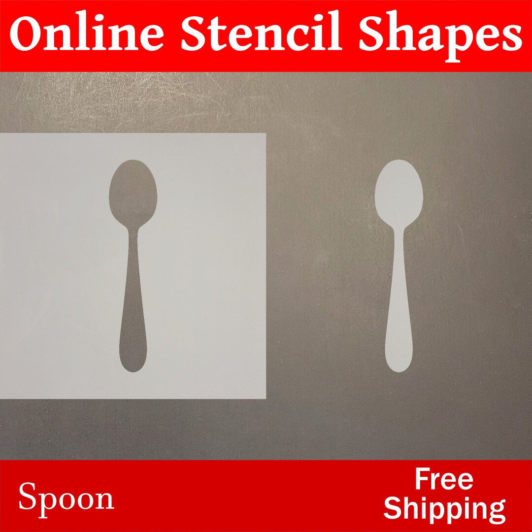 Reusable Spoon Mylar Stencil Plastic Art Template - Etsy