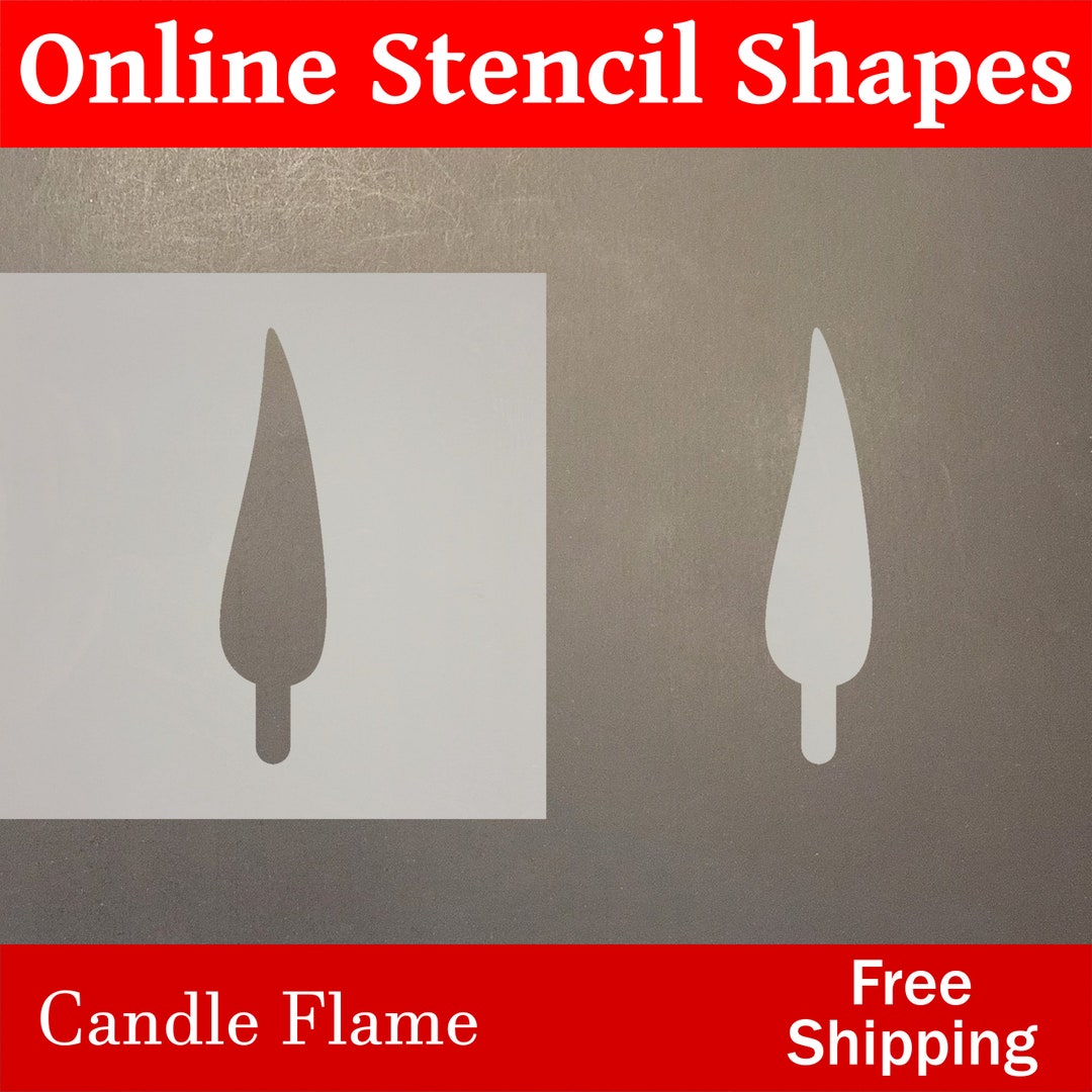 Reusable Candle Flame Mylar Stencil Plastic Art Template - Etsy