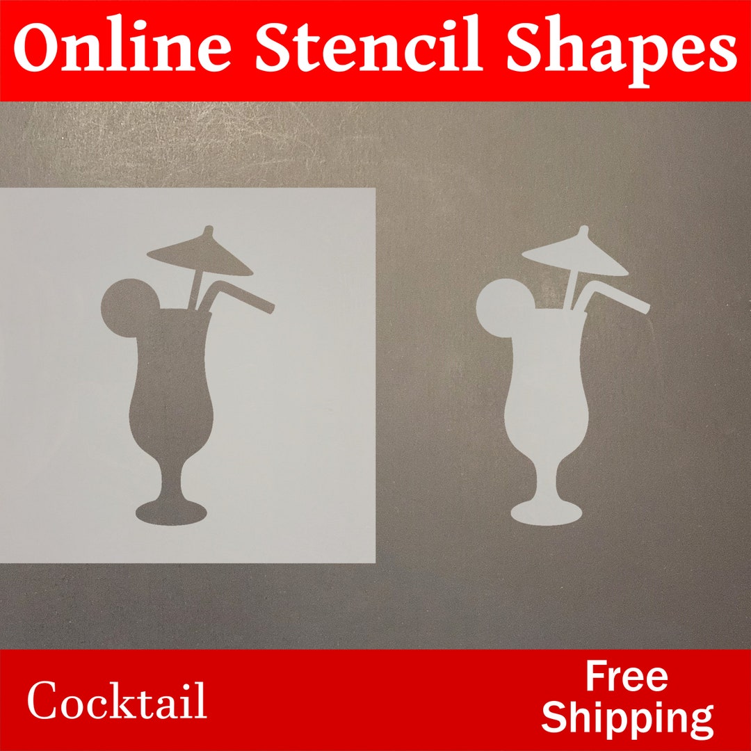 Reusable Cocktail Mylar Stencil Plastic Art Template - Etsy