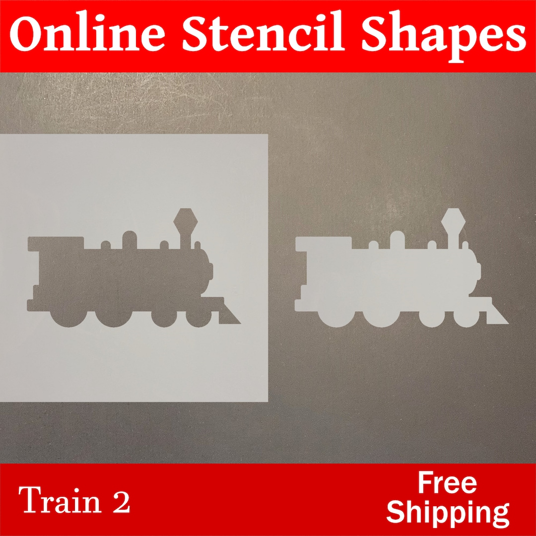 Reusable Train 2 Mylar Stencil Plastic Art Template - Etsy