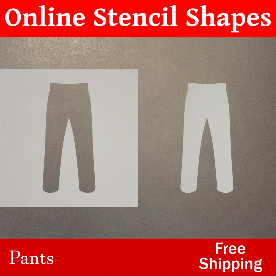 Reusable Pants Mylar Stencil Plastic Art Template - Etsy