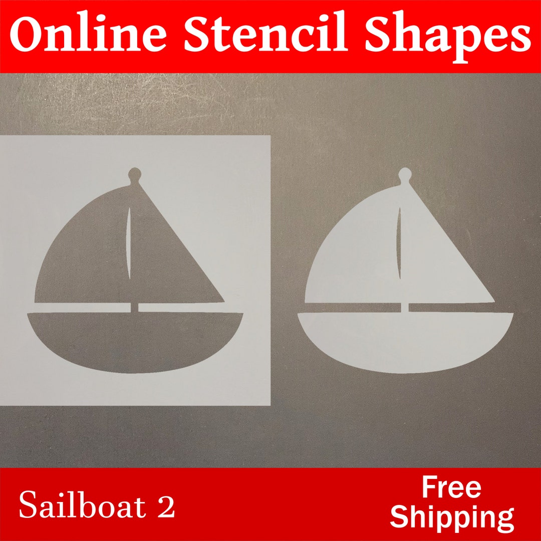 Reusable Sailboat 2 Mylar Stencil Plastic Art Template - Etsy