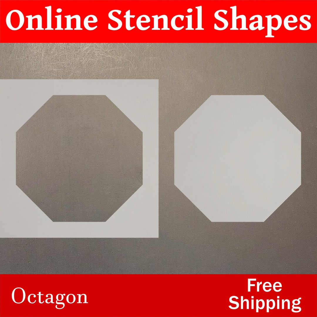 Reusable Octagon Mylar Stencil Plastic Art Template - Etsy