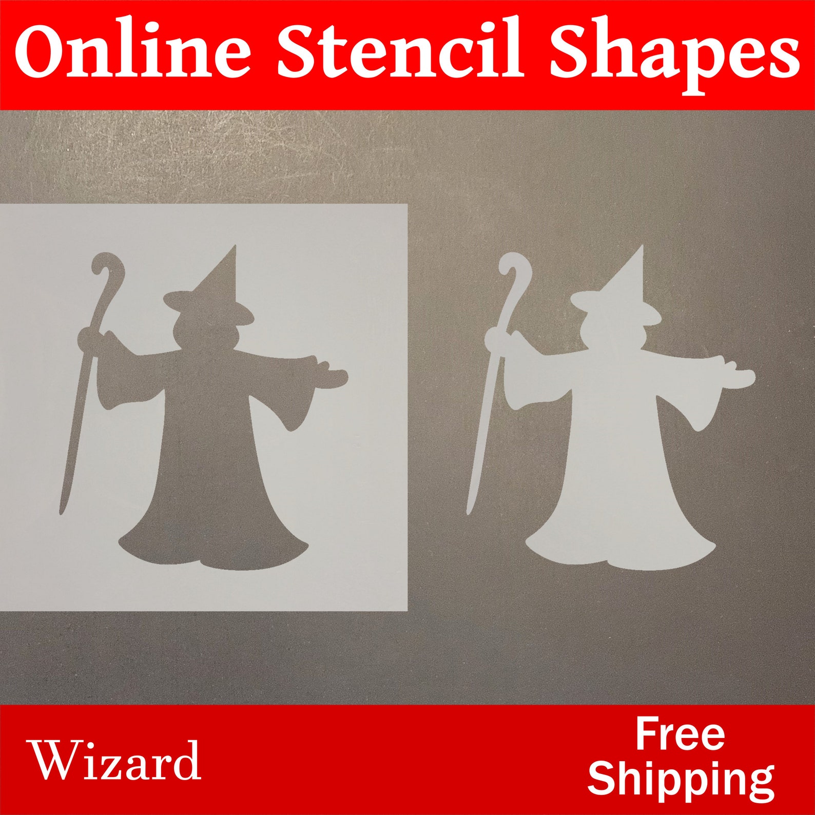 Reusable Wizard Mylar Stencil Plastic Art Template - Etsy