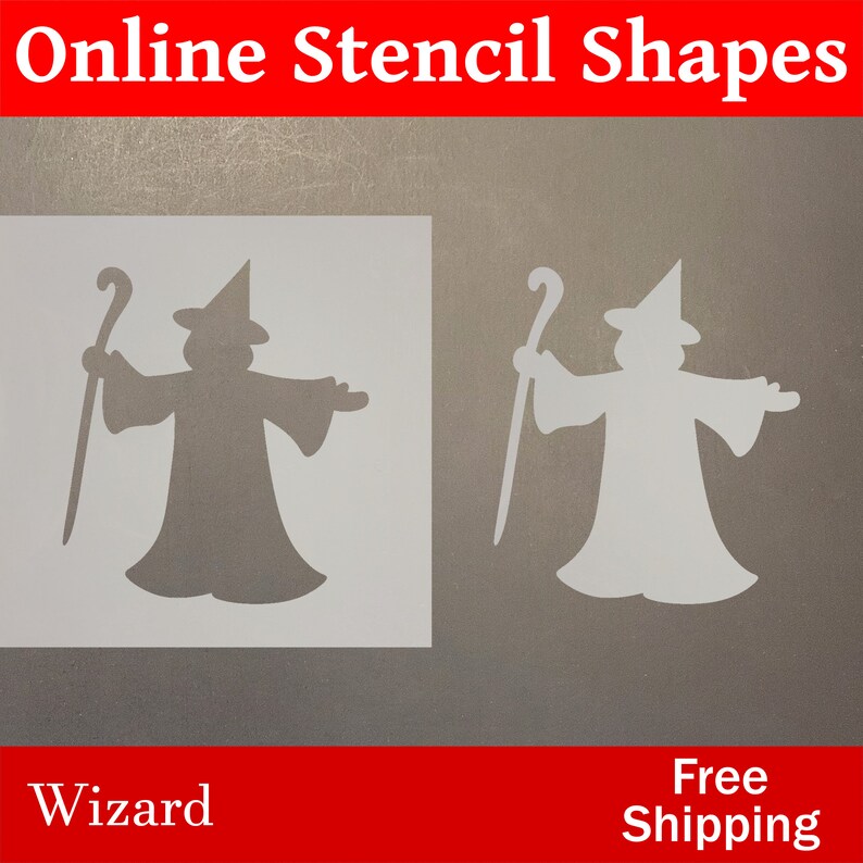 Reusable Wizard Mylar Stencil Plastic Art Template - Etsy