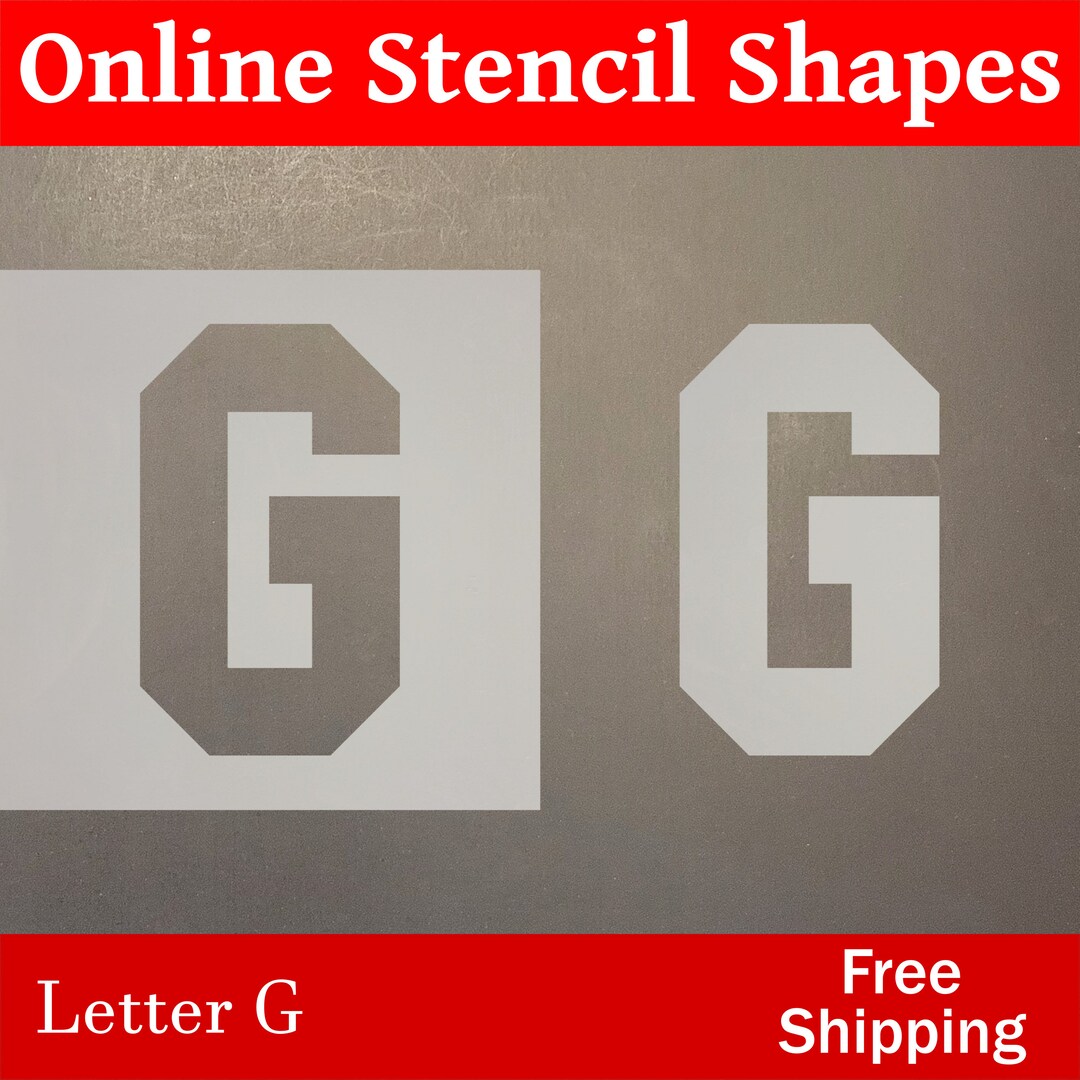 Reusable Letter G Mylar Stencil Plastic Art Template - Etsy