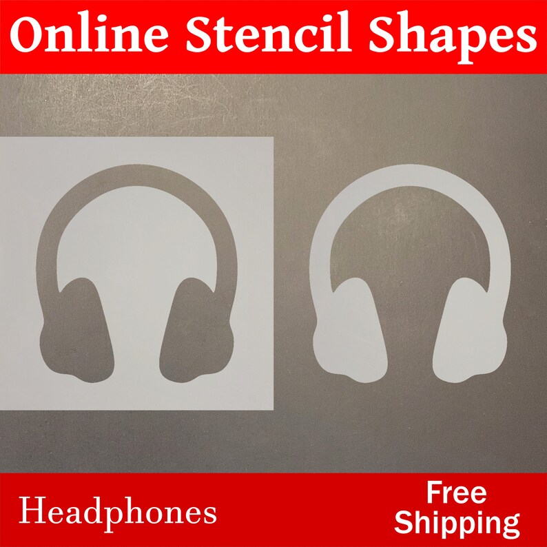 Reusable Headphones Mylar Stencil Plastic Art Template - Etsy