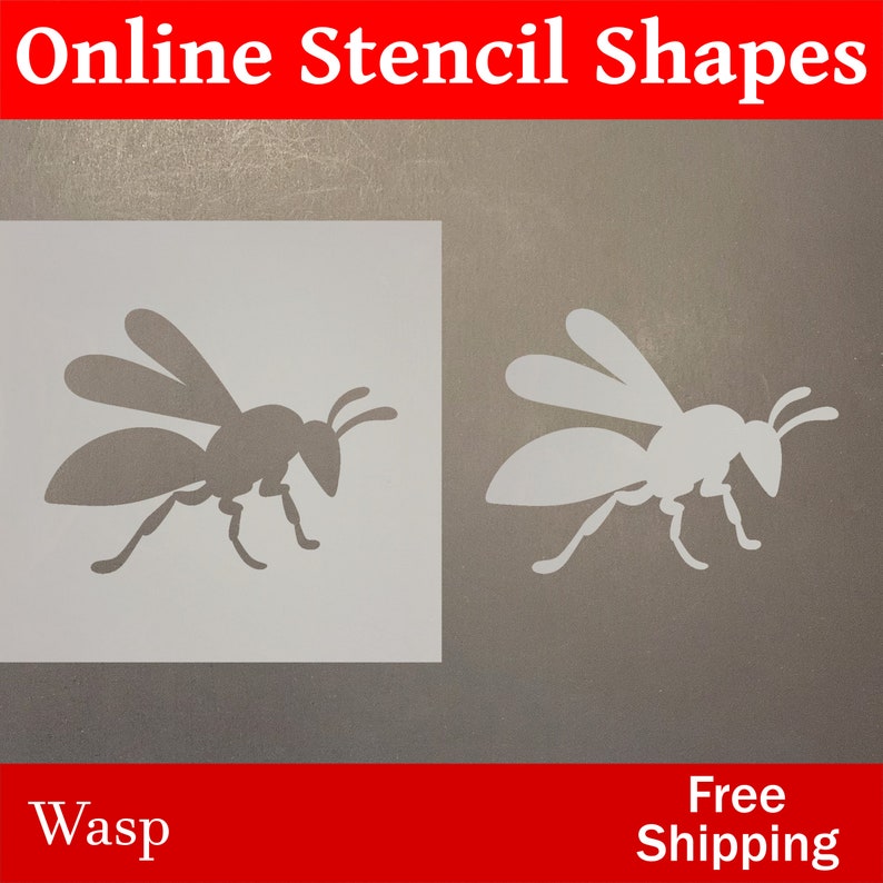 Reusable Wasp Mylar Stencil Plastic Art Template - Etsy