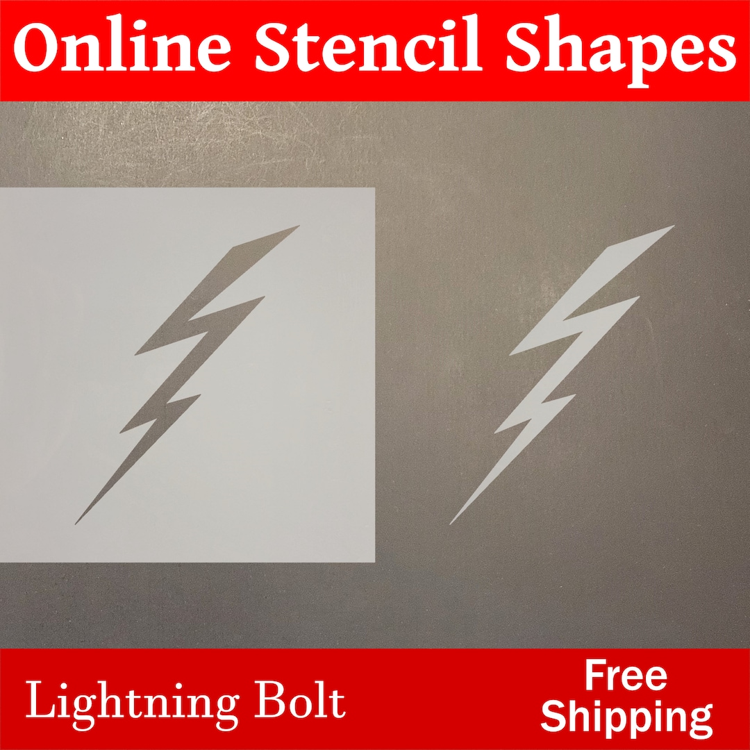 Reusable Lightning Bolt Mylar Stencil Plastic Art Template - Etsy