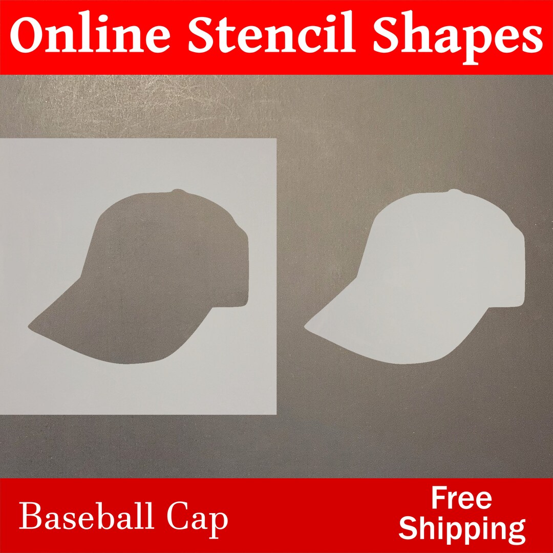 Reusable Baseball Cap Mylar Stencil Plastic Art Template - Etsy