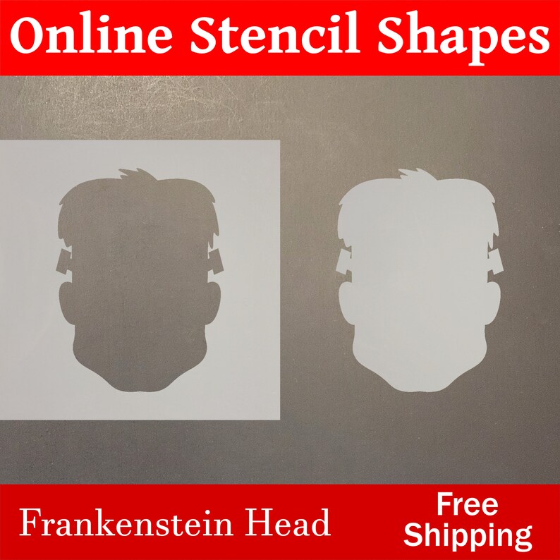 Reusable Frankenstein Head Mylar Stencil Plastic Art Template - Etsy