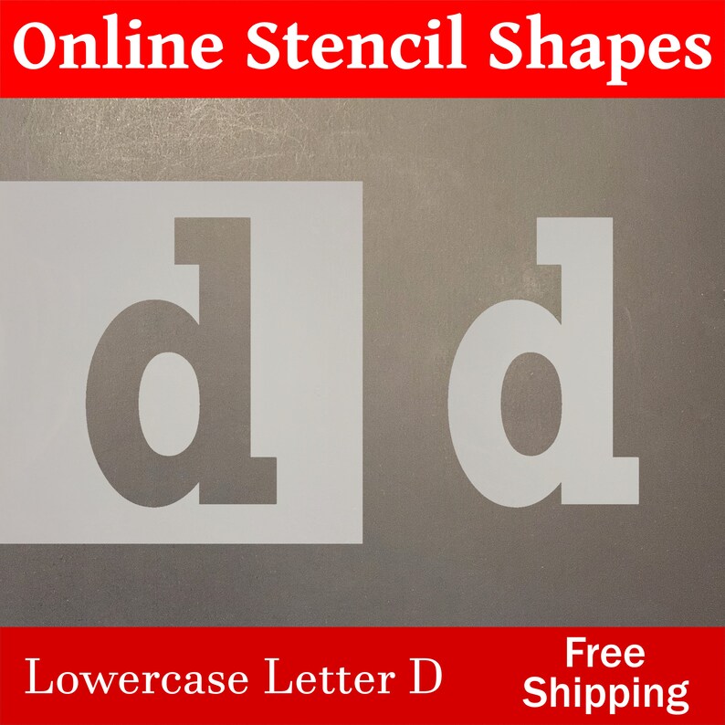 Reusable Lowercase Letter D Mylar Stencil Plastic Art Template - Etsy