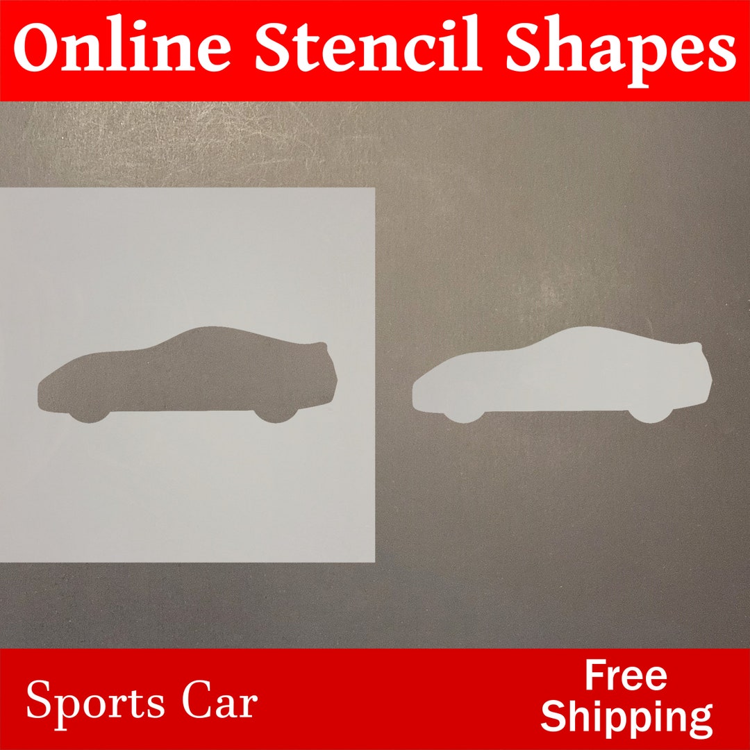 Reusable Sports Car Mylar Stencil Plastic Art Template - Etsy
