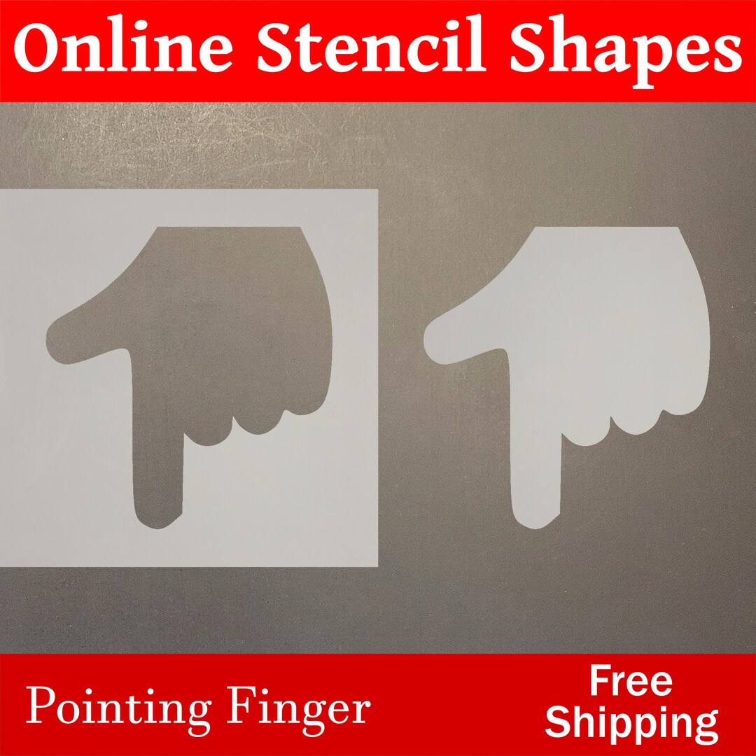 Reusable Pointing Finger Mylar Stencil Plastic Art Template - Etsy
