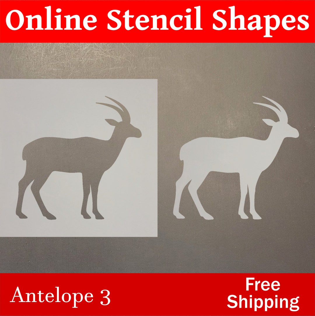 Reusable Antelope 3 Mylar Stencil Plastic Art Template - Etsy