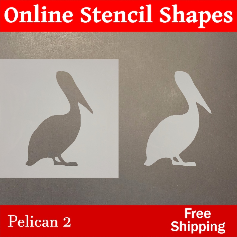Reusable Pelican 2 Mylar Stencil Plastic Art Template - Etsy