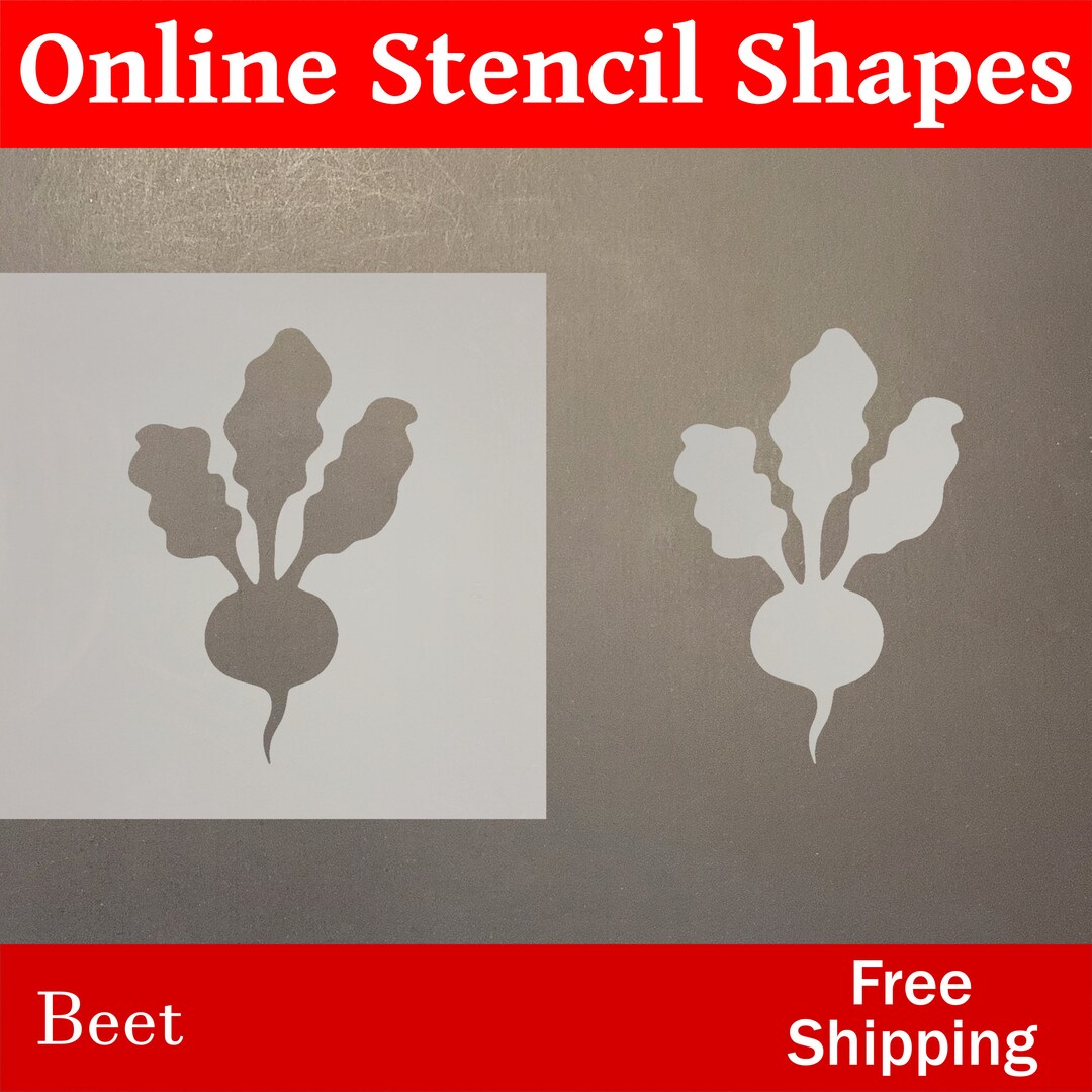Reusable Beet Mylar Stencil Plastic Art Template - Etsy
