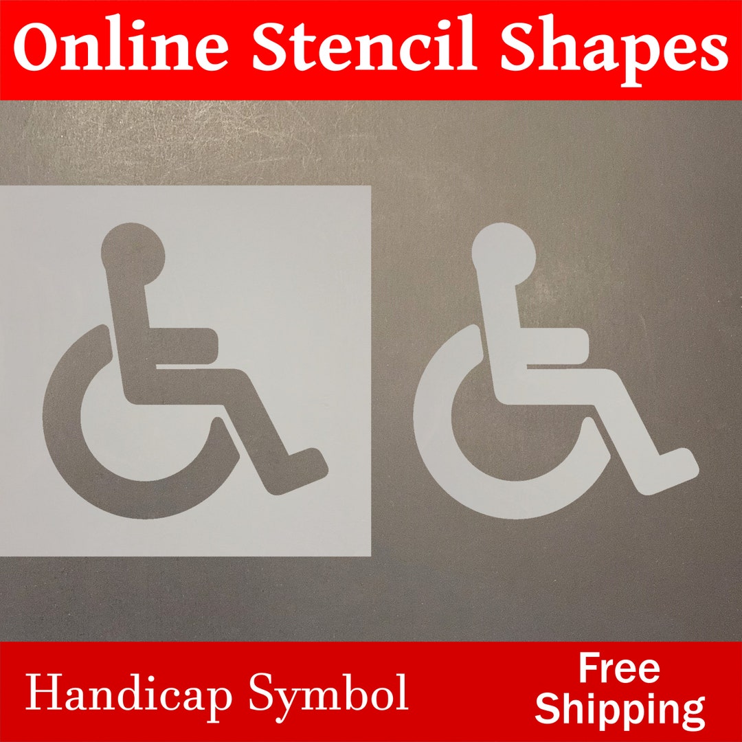 Reusable Handicap Symbol Mylar Stencil Plastic Art Template - Etsy