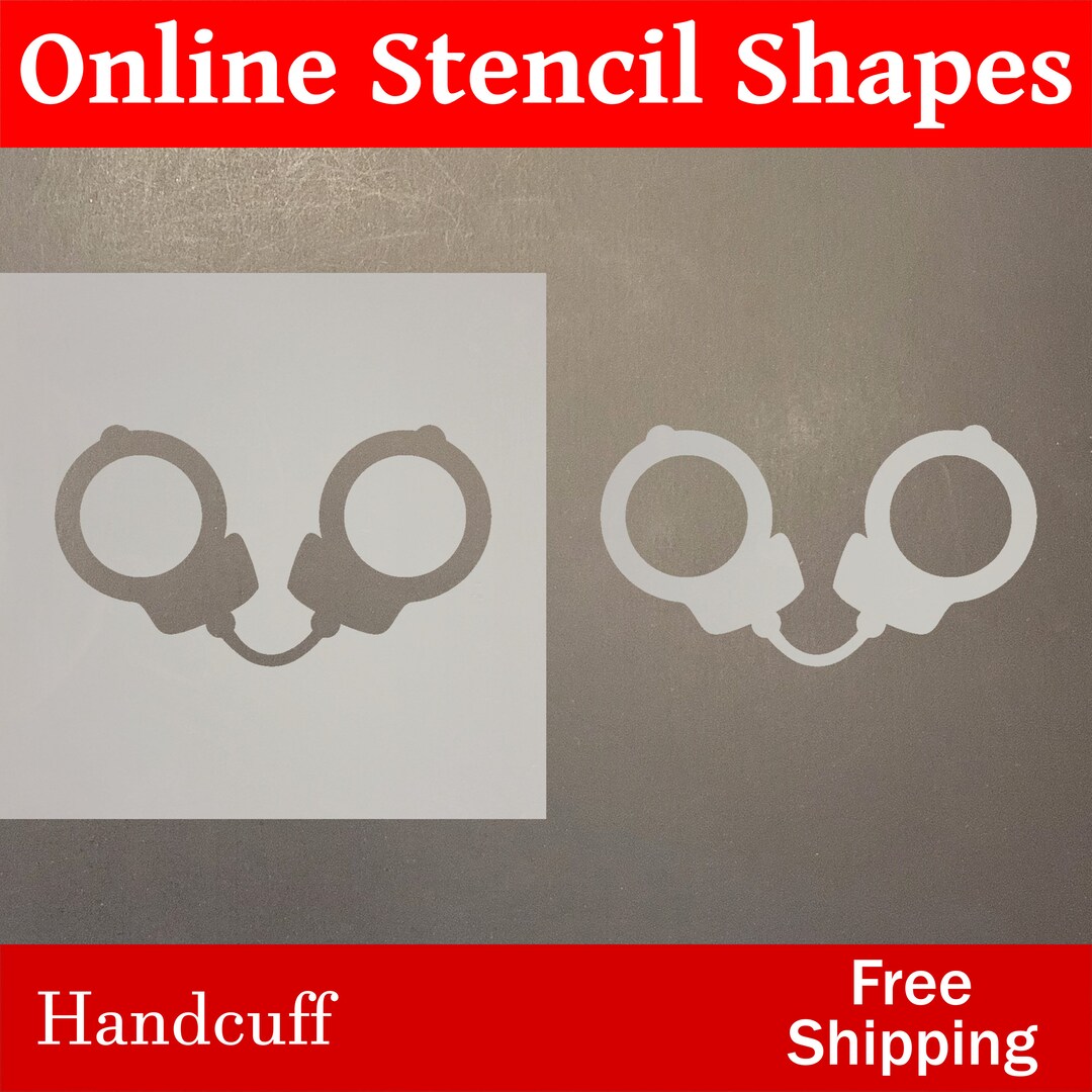 Reusable Handcuff Mylar Stencil Plastic Art Template - Etsy