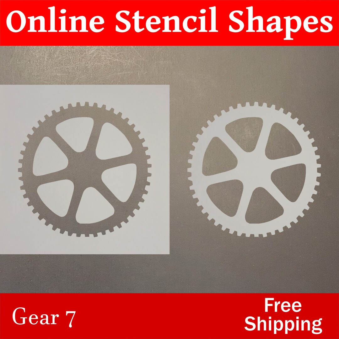 Reusable Gear 15 Mylar Stencil Plastic Art Template - Etsy