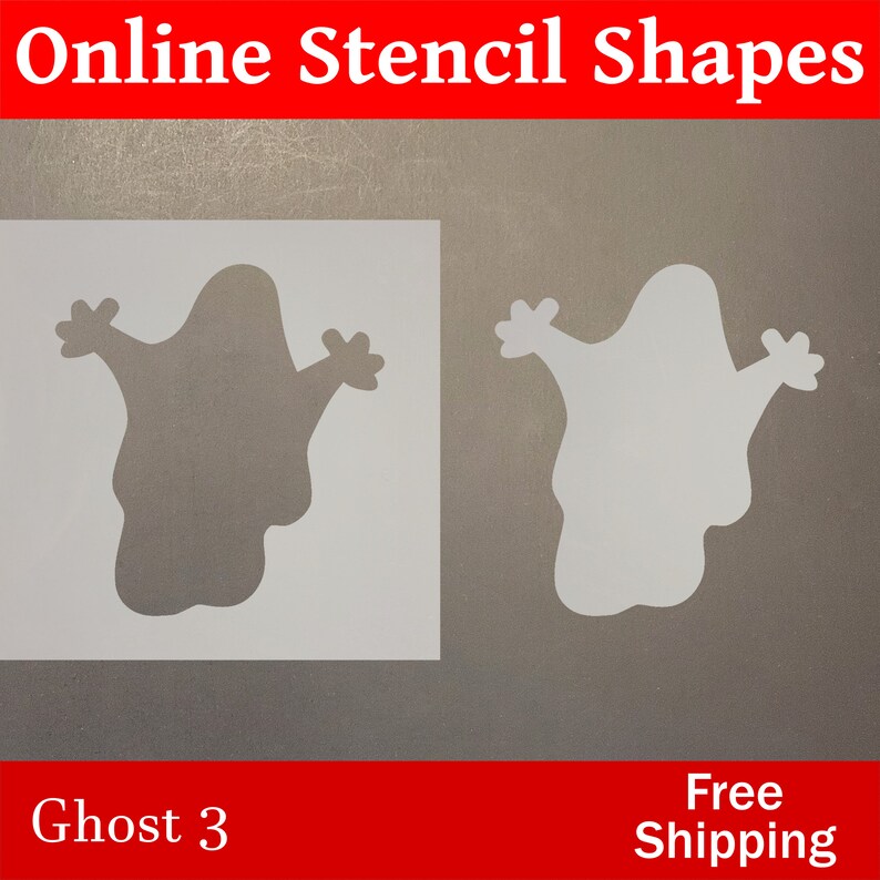 Reusable Ghost 3 Mylar Stencil Plastic Art Template - Etsy