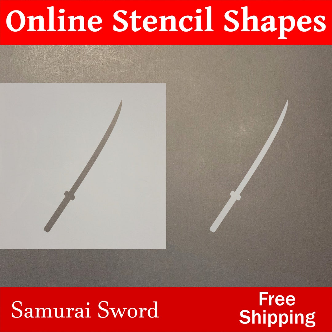 Reusable Samurai Sword Mylar Stencil Plastic Art Template - Etsy