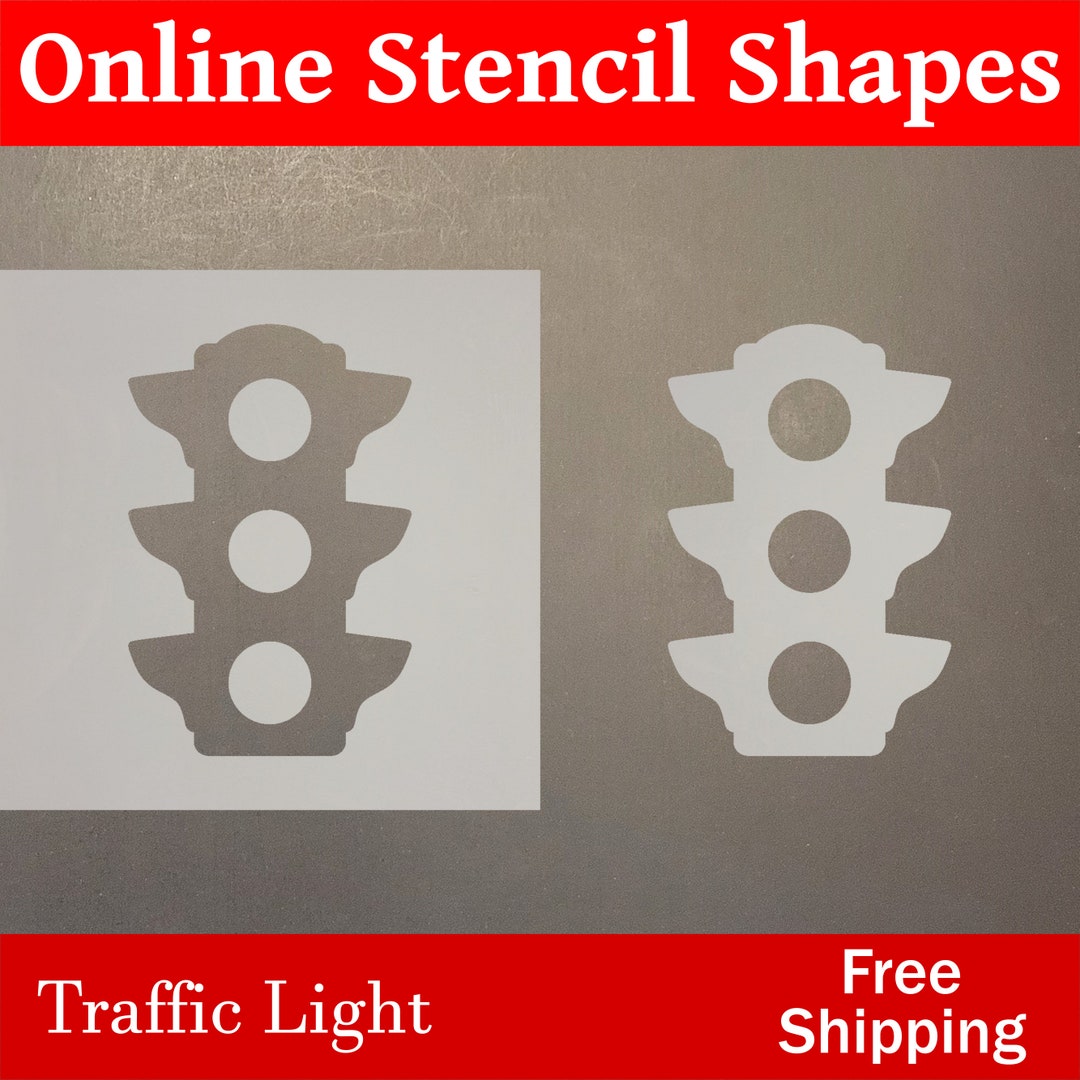 Reusable Traffic Light Mylar Stencil Plastic Art Template - Etsy