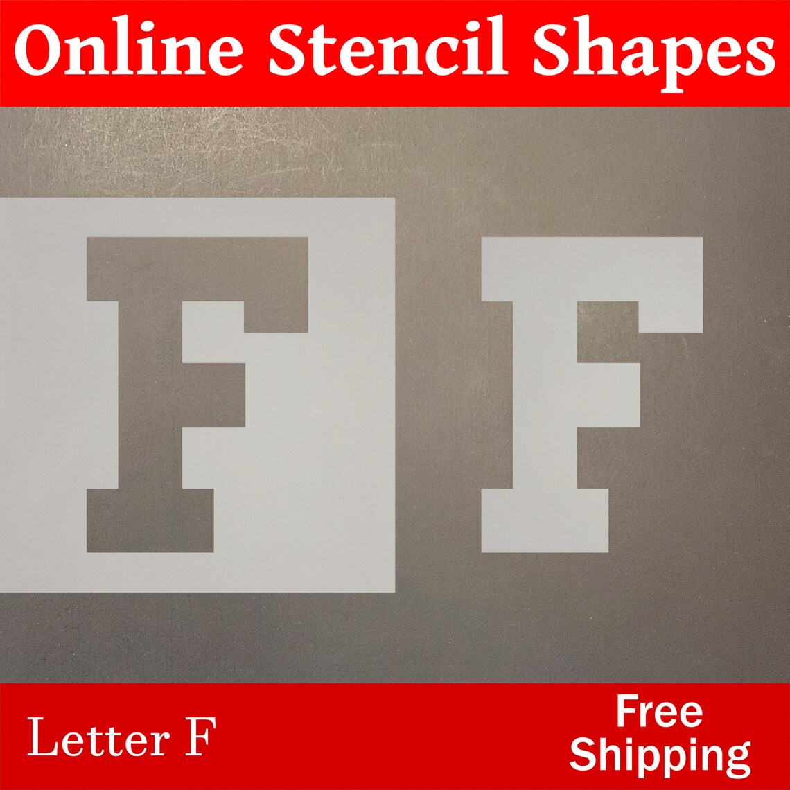 Reusable Letter F Mylar Stencil Plastic Art Template - Etsy