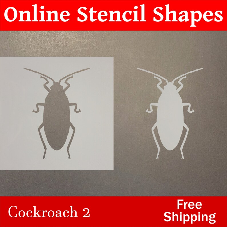 Reusable Cockroach 2 Mylar Stencil Plastic Art Template - Etsy