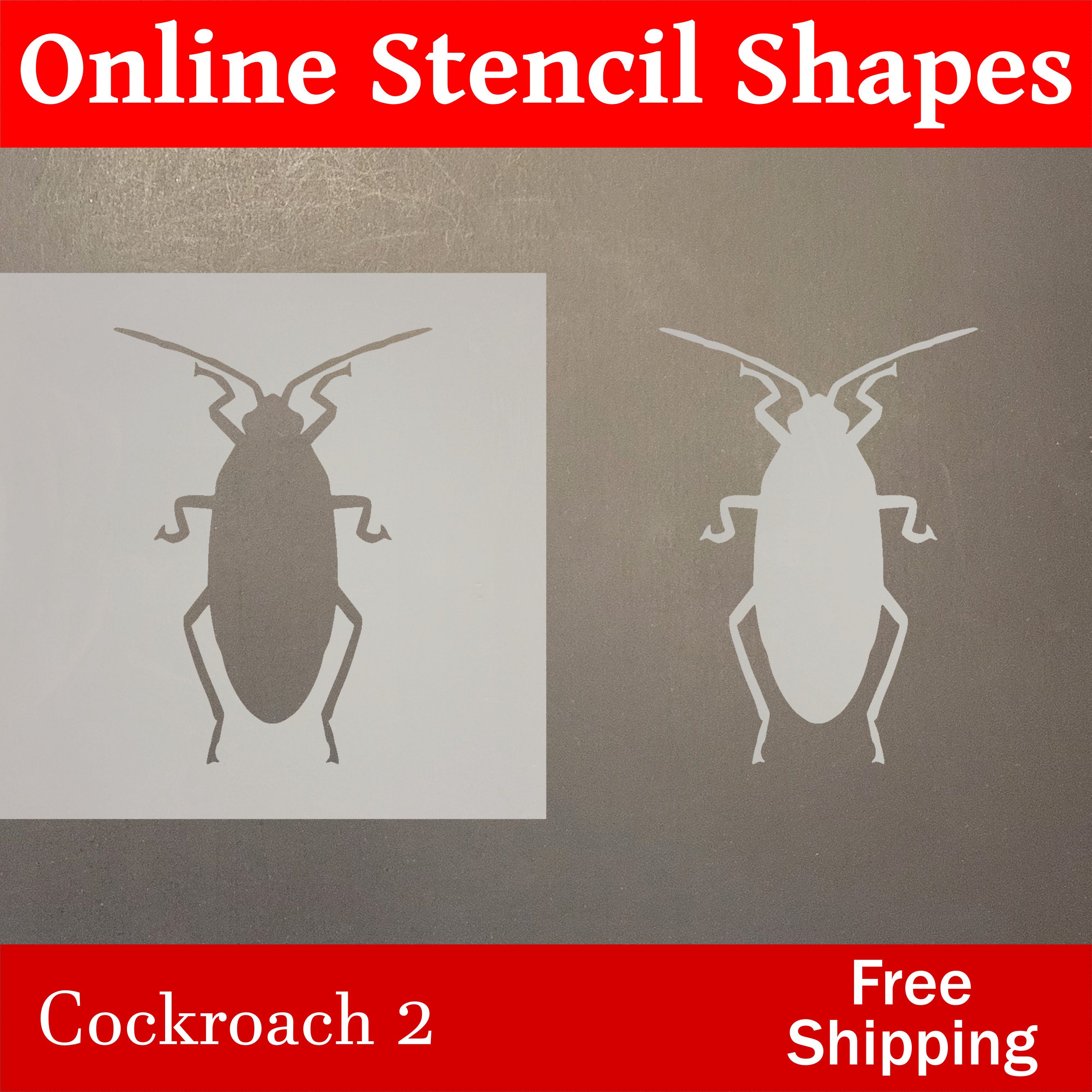 Reusable Cockroach 2 Mylar Stencil Plastic Art Template - Etsy