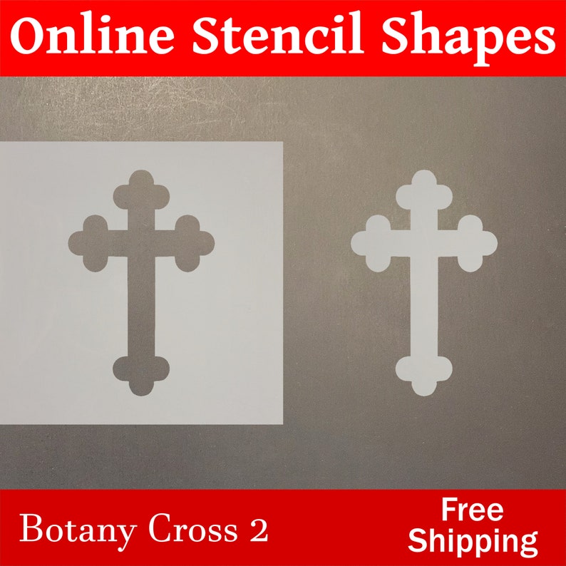 Reusable Botany Cross 2 Mylar Stencil Plastic Art Template - Etsy