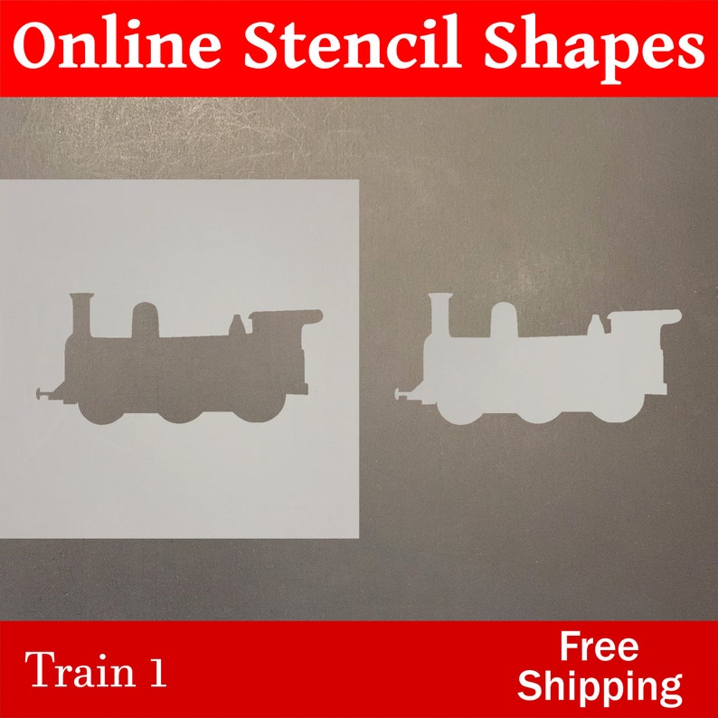 Reusable Train 1 Mylar Stencil Plastic Art Template - Etsy