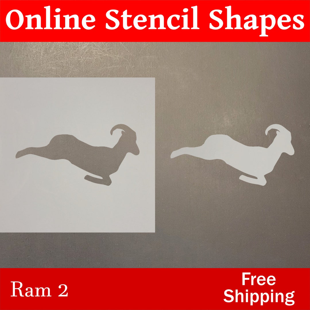 Reusable Ram 2 Mylar Stencil Plastic Art Template - Etsy
