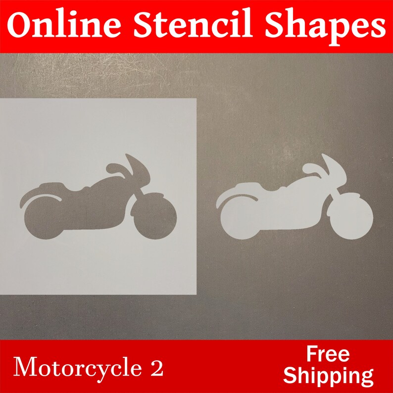 Reusable Motorcycle 2 Mylar Stencil Plastic Art Template - Etsy